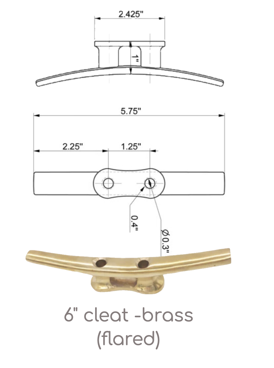 Nautical Brass Boat Cleats – Our Boat House