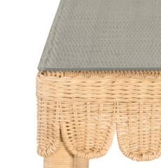 Bungalow Scalloped Rattan Console Table – Our Boat House