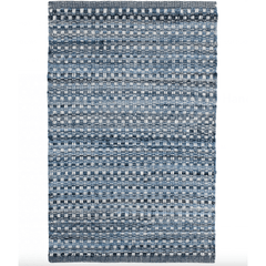 Denim Stone Handwoven Cotton Rug - Blue – Our Boat House