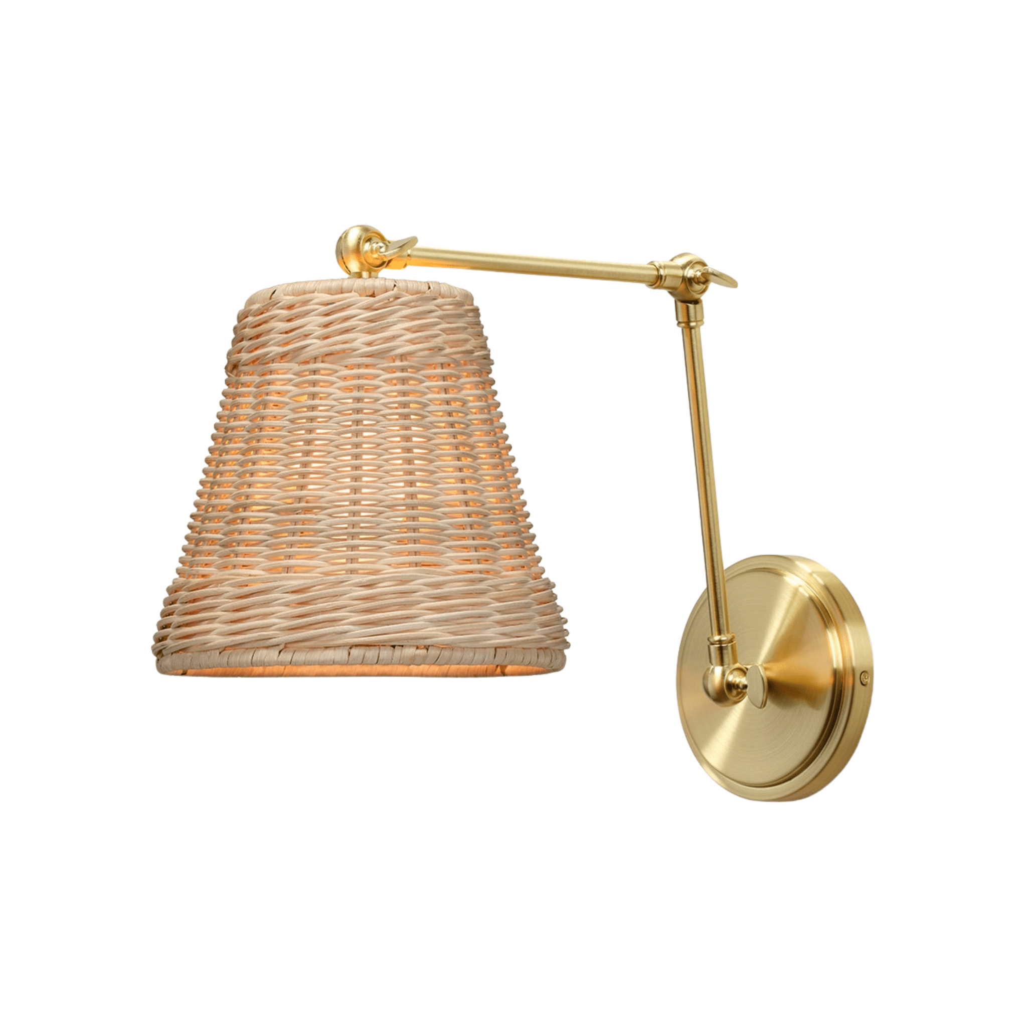 Valerie Wall Sconce – Modern Coastal Raffia & Brass Wall Light Fixture ...