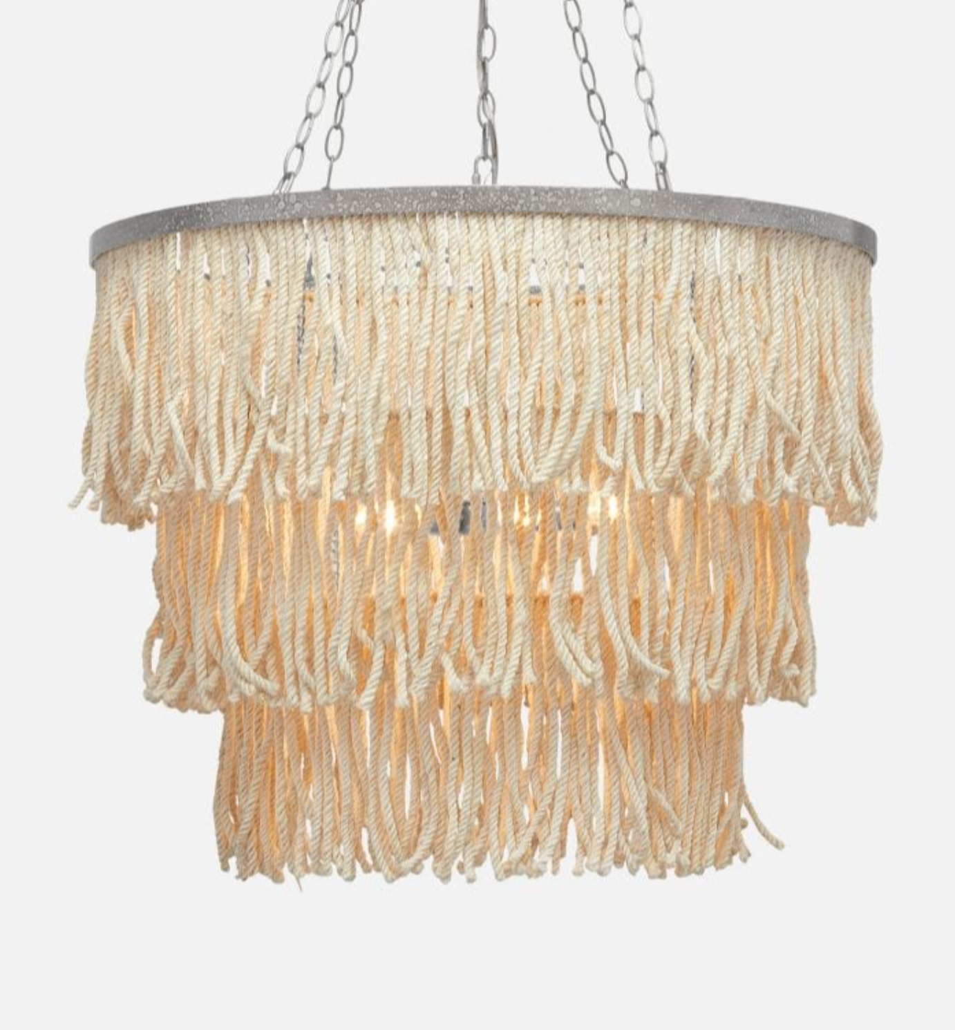 Arricka Abaca Rope Chandelier - Two Finishes – Our Boat House